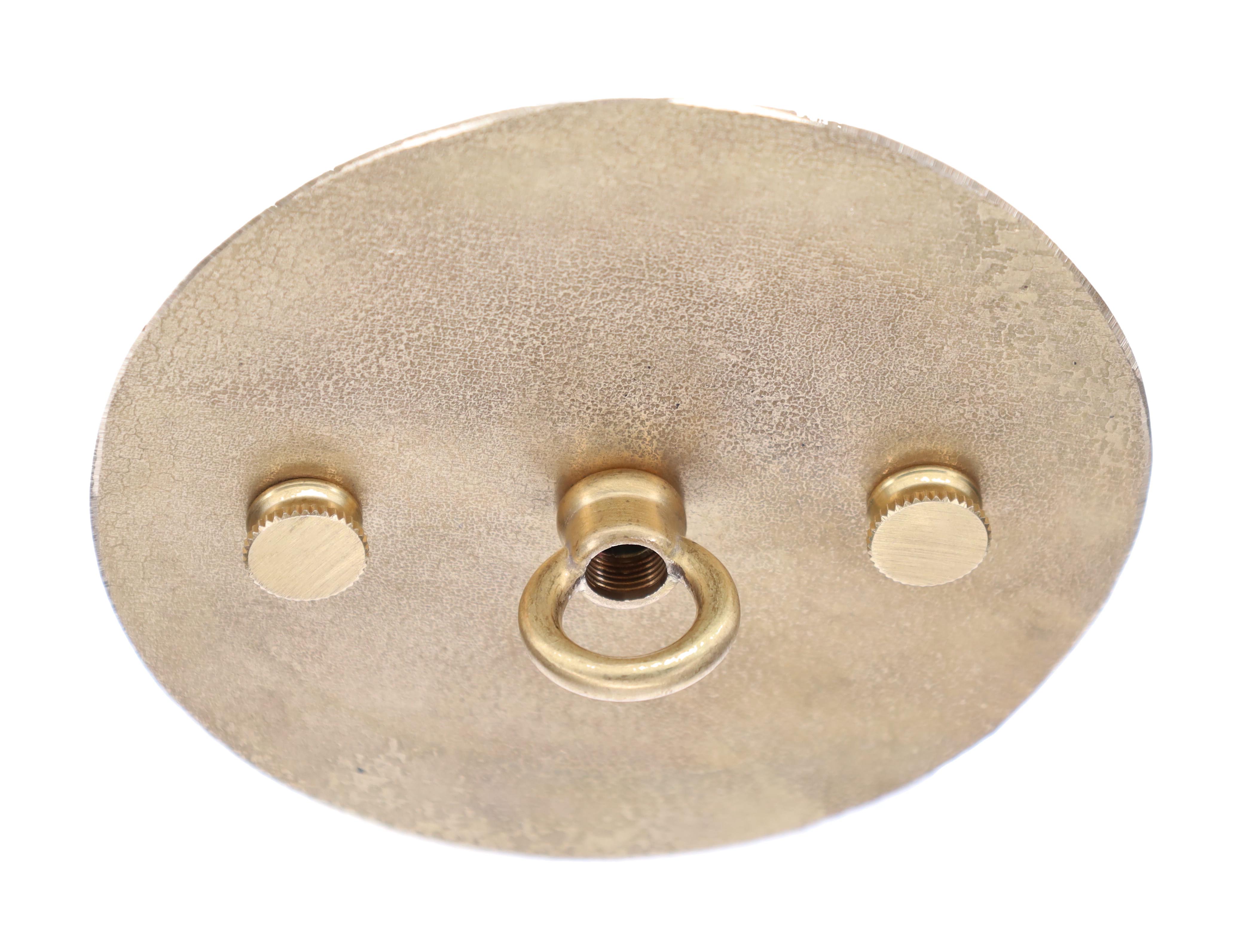 Flat Disk Style Versatile Die Cast Brass Ceiling Canopy with Mounting ...