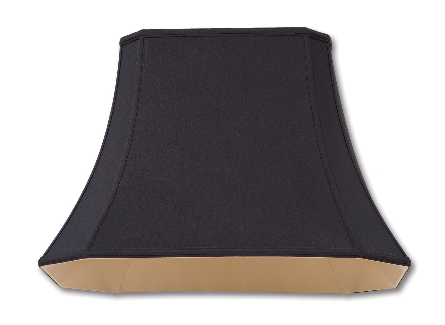 Cut Corner Rectangle Lamp Shades - Black Color, Tissue Shantung ...