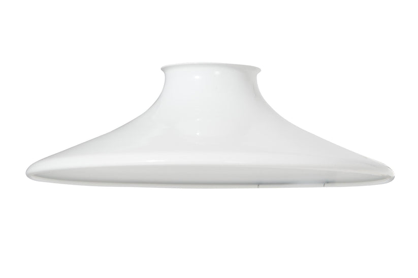 8" Dia White Enamel Finish Spun Steel Saucer Shade, 2-1/4" Fitter ...