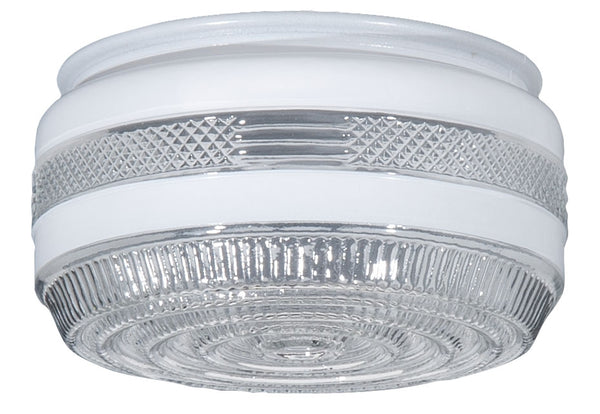 9-7/8" Fitter Disk Shaped Porch and Utility Glass Shade (08631 ...