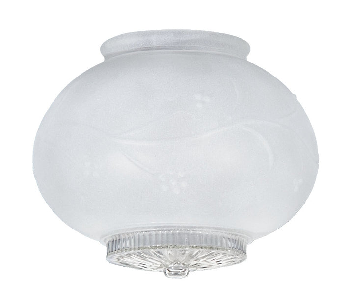5" Tall White Fancy Utility Style Glass Lamp Shade (08638) - Antique ...