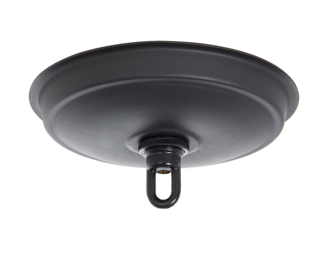 6-1/4 Inch Diameter Satin Black Steel Canopy with Mounting Hardware Kit ...