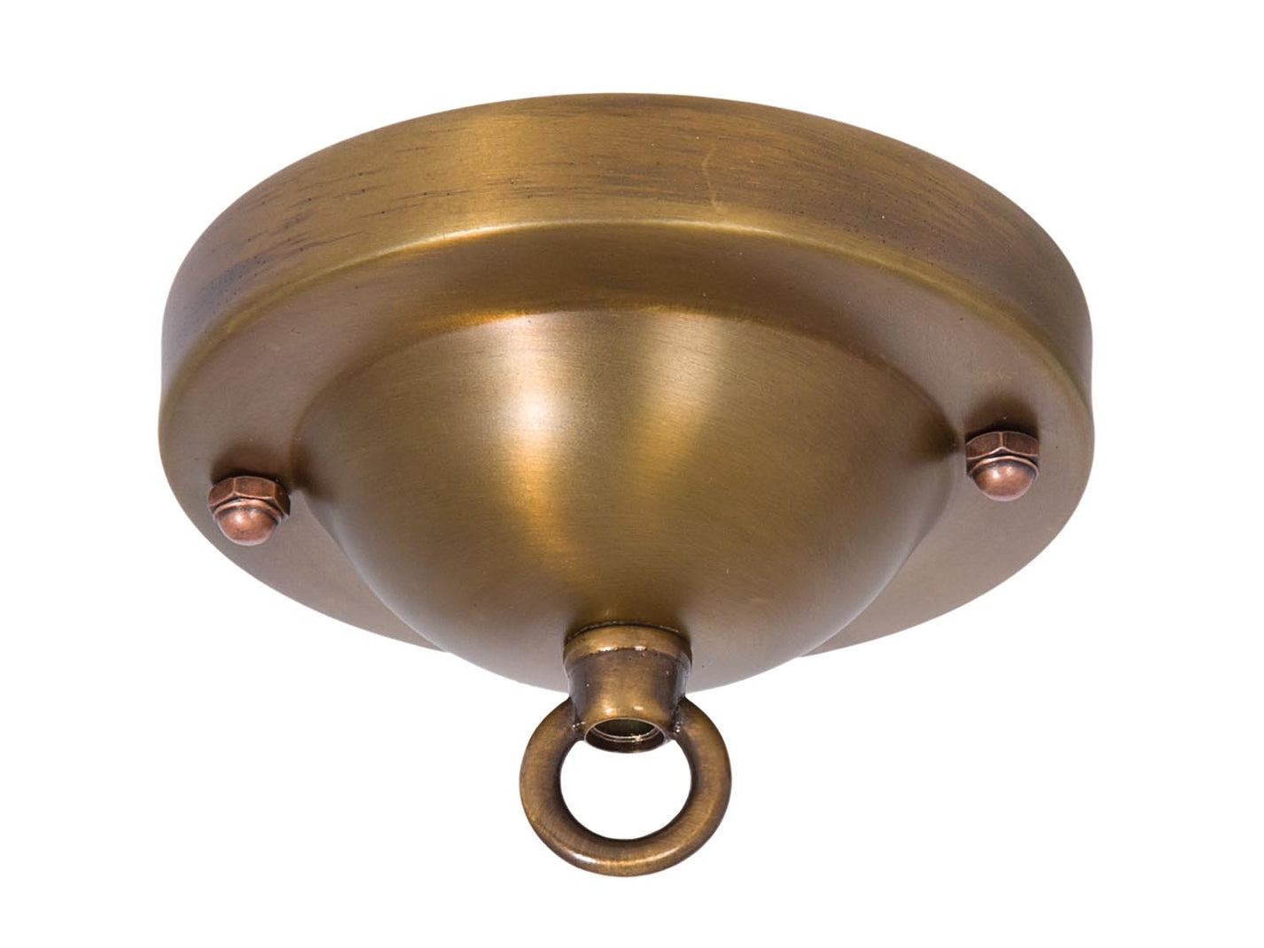 Deep Dome Shape Antique Brass Canopy & hardware kit with matching ...