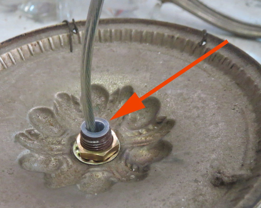 Clear Plastic Pipe Bushing and Lamp Cord Protector for 1/8 IPS Pipe ...