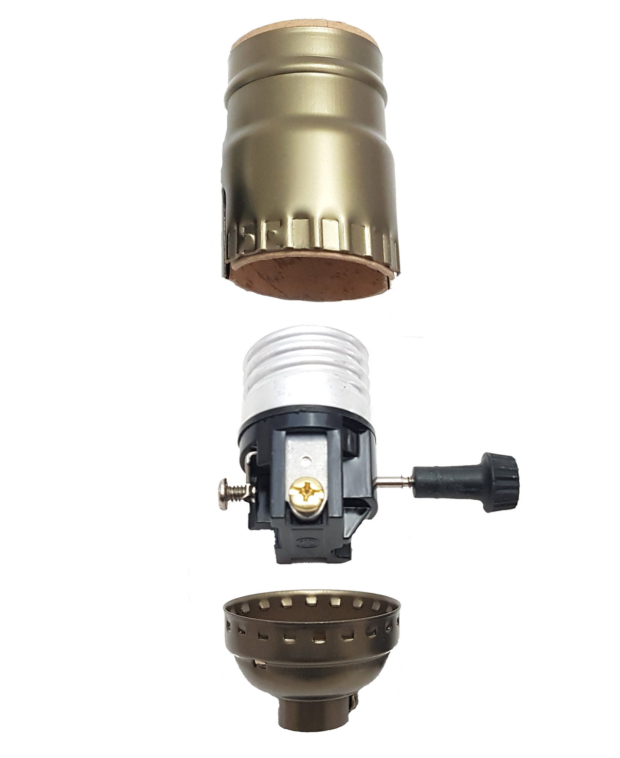 Antique Brass Table Lamp Wiring Kit with 3-way Socket and Adjustable ...